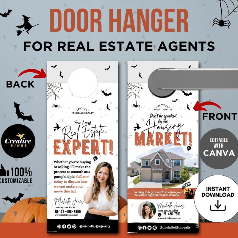 Halloween Realtor Door Tags - Etsy
