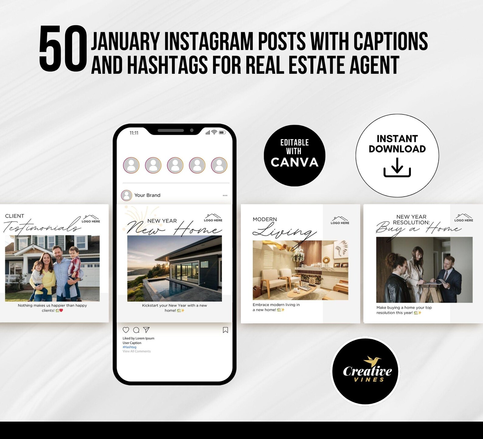 2026 January Real Estate Agent Social Media Posts With Captions and ...