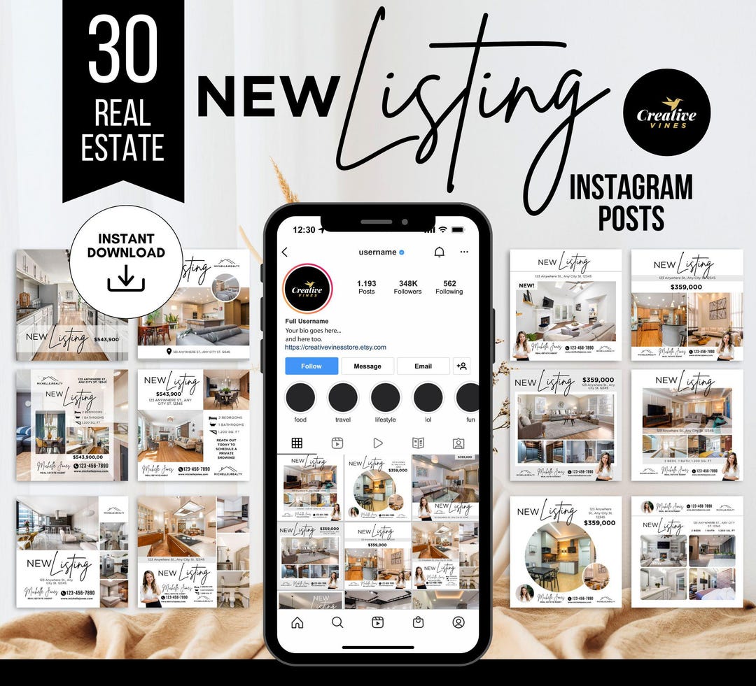 Real Estate New Listing Instagram Posts Real Estate Listing Social ...
