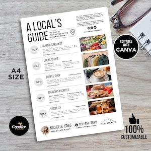 Real Estate Local Guide Flyer Template, Welcome Guide, City Guide Flyer ...
