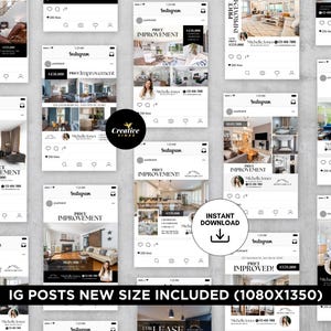 60 Price Improvement Instagram Posts Real Estate Social Media Price ...