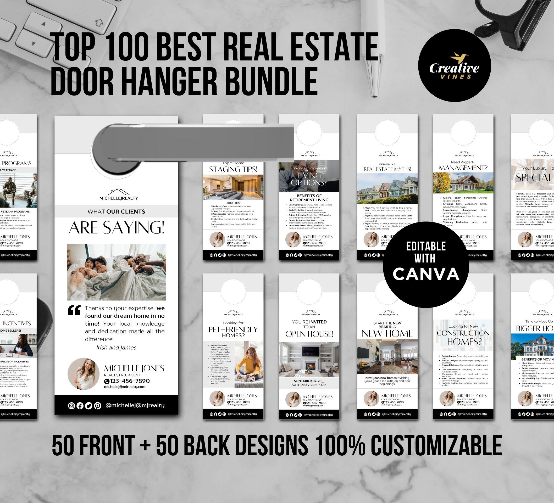 Real Estate Door Hanger Template Door Hanger Real Estate Door Hanger ...