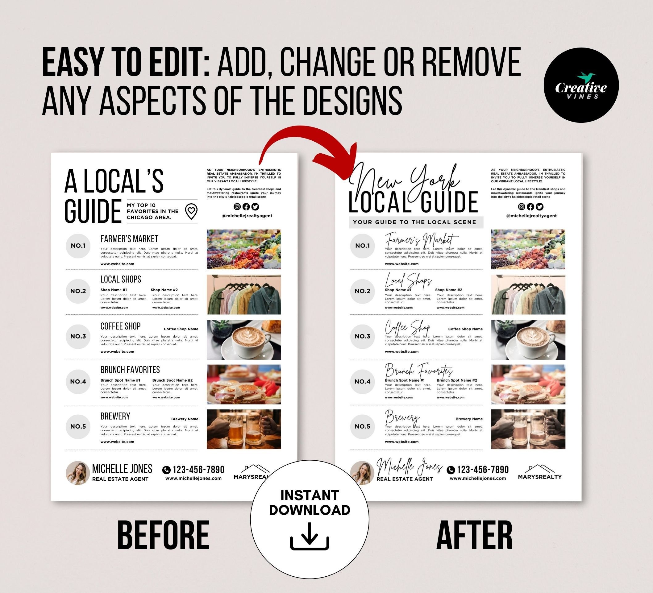 Real Estate Local Guide Flyer Template, Welcome Guide, City Guide Flyer ...