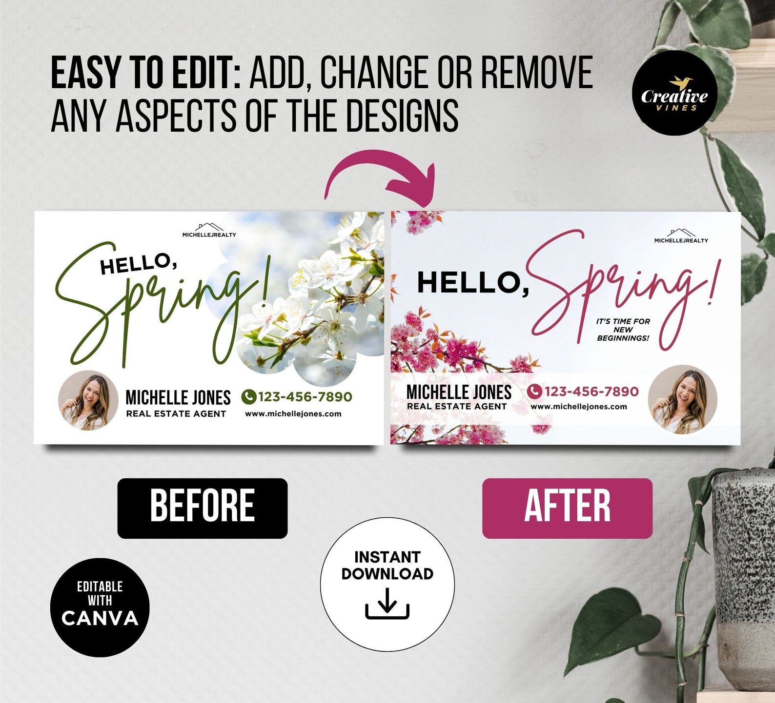 Real Estate Spring Postcard, Spring Real Estate Postcard, Realtor ...