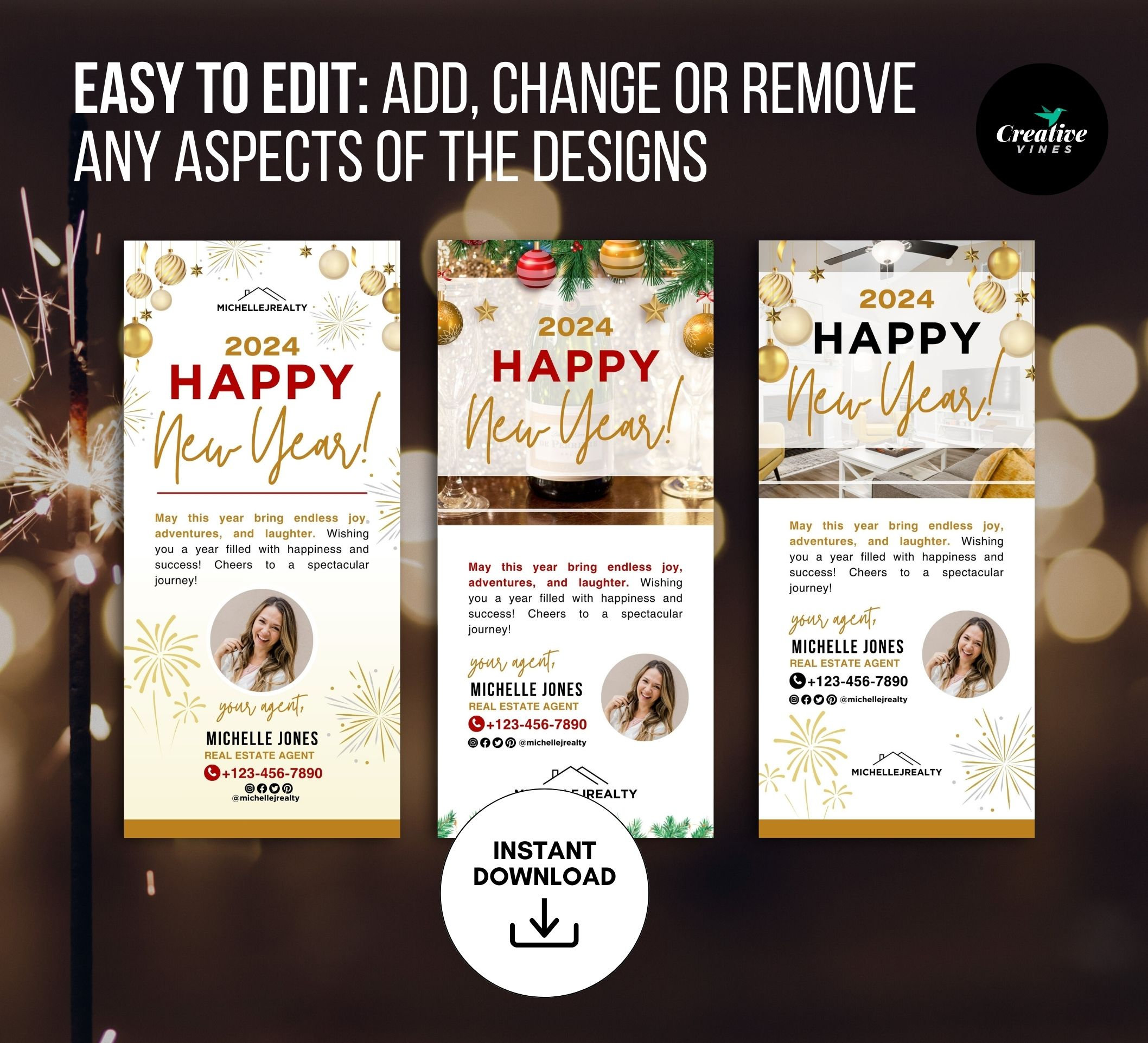 Happy New Year Real Estate Text Message, Realtor Happy New Year Text, 5 ...