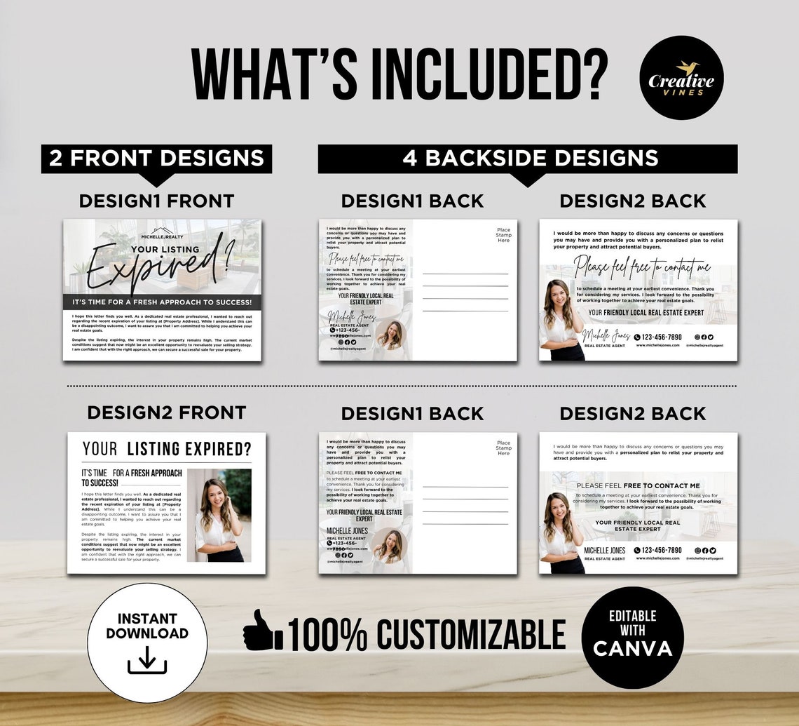 Expired Listing Postcard, Listing Expired, Real Estate Marketing, Real ...