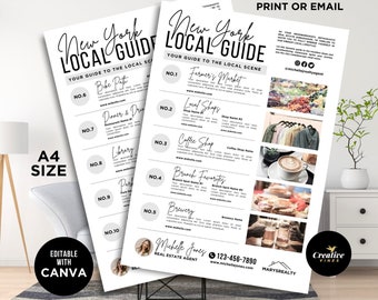 Real Estate Local Guide Template, Welcome Guide, City Guide Flyer ...