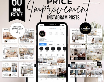 Real Estate Marketing Template - Instagram Post - Price Reduction - Etsy