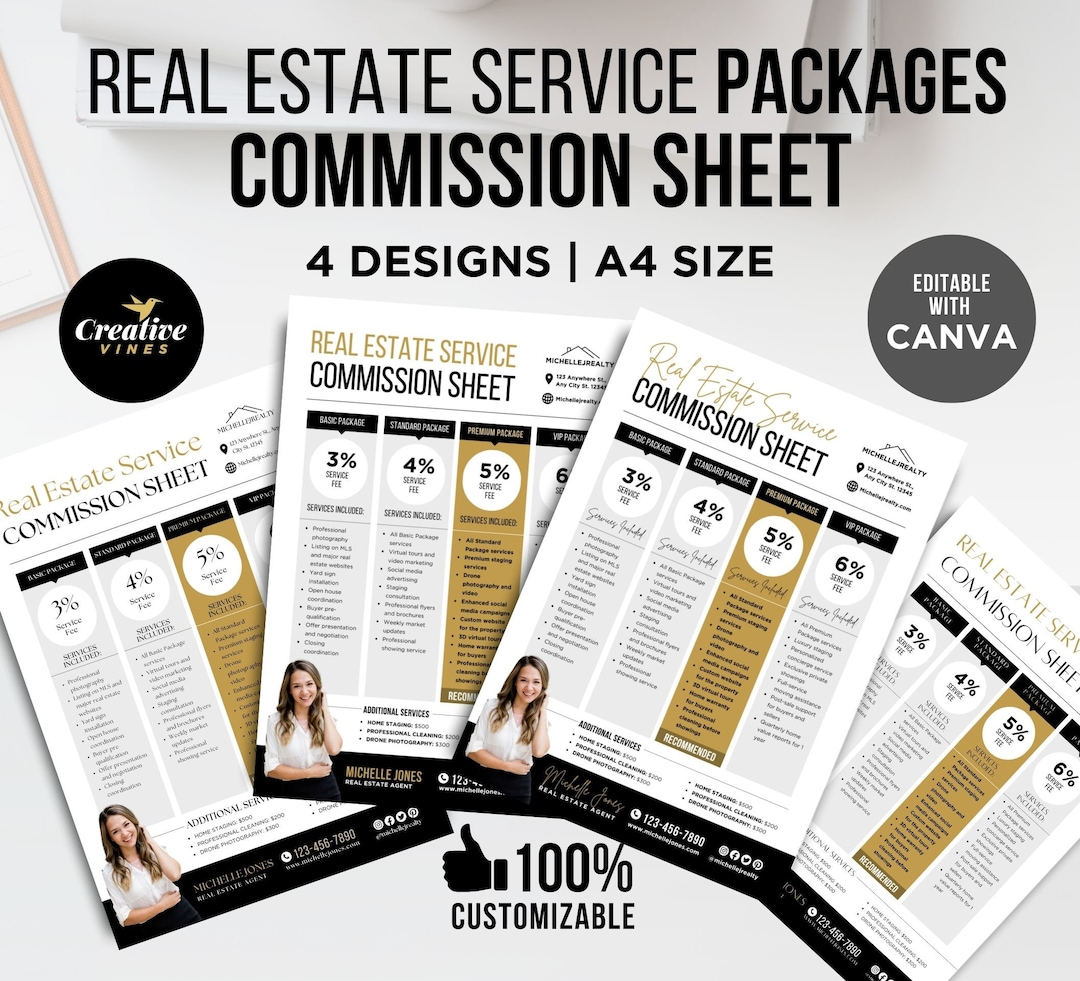 Real Estate Commission Template Real Estate Commission Sheet Real ...