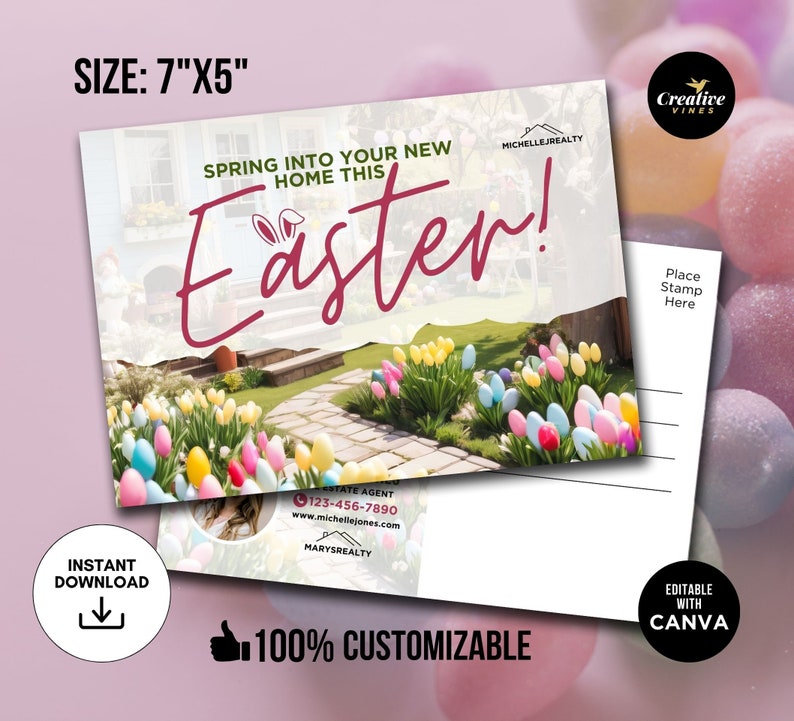 Real Estate Happy Easter Postcard Happy Easter Real Estate Postcard ...