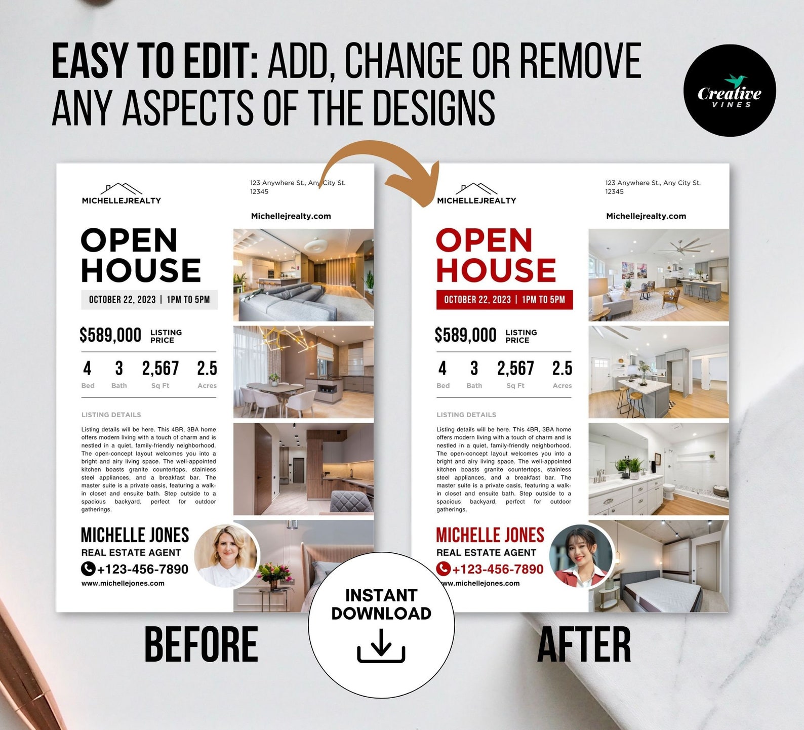 Real Estate Open House Flyer | Open House Flyer | Real Estate Marketing ...