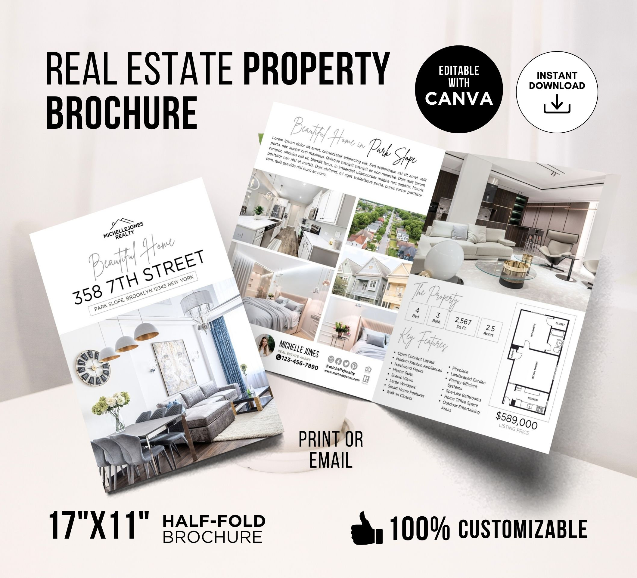 Luxury Property Brochure, Real Estate Marketing, Real Estate Brochure ...