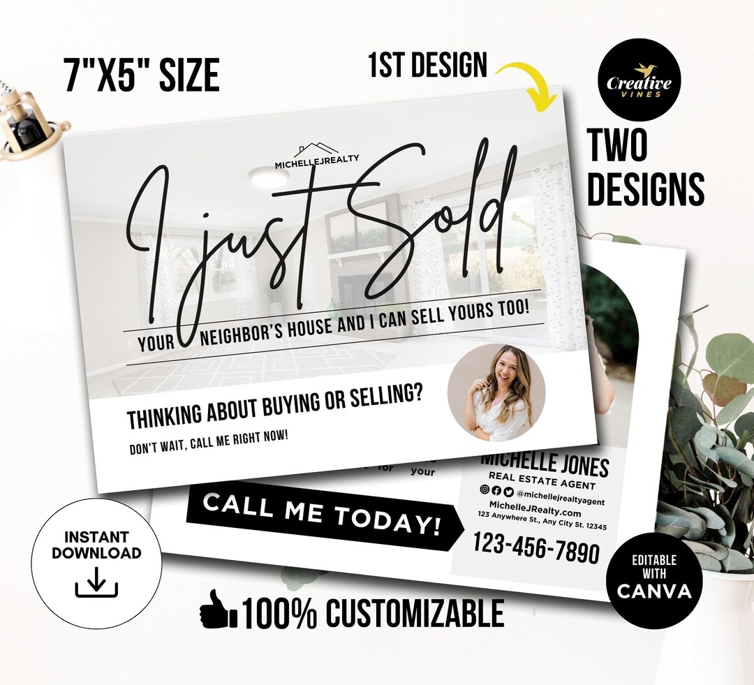 Just Sold Postcard Just Sold Real Estate Postcard, Real Estate ...