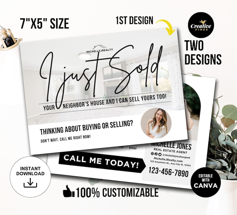 Just Sold Postcard Just Sold Real Estate Postcard, Real Estate ...