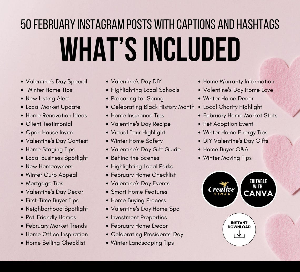 2026 February Real Estate Agent Social Media Posts With Captions and ...