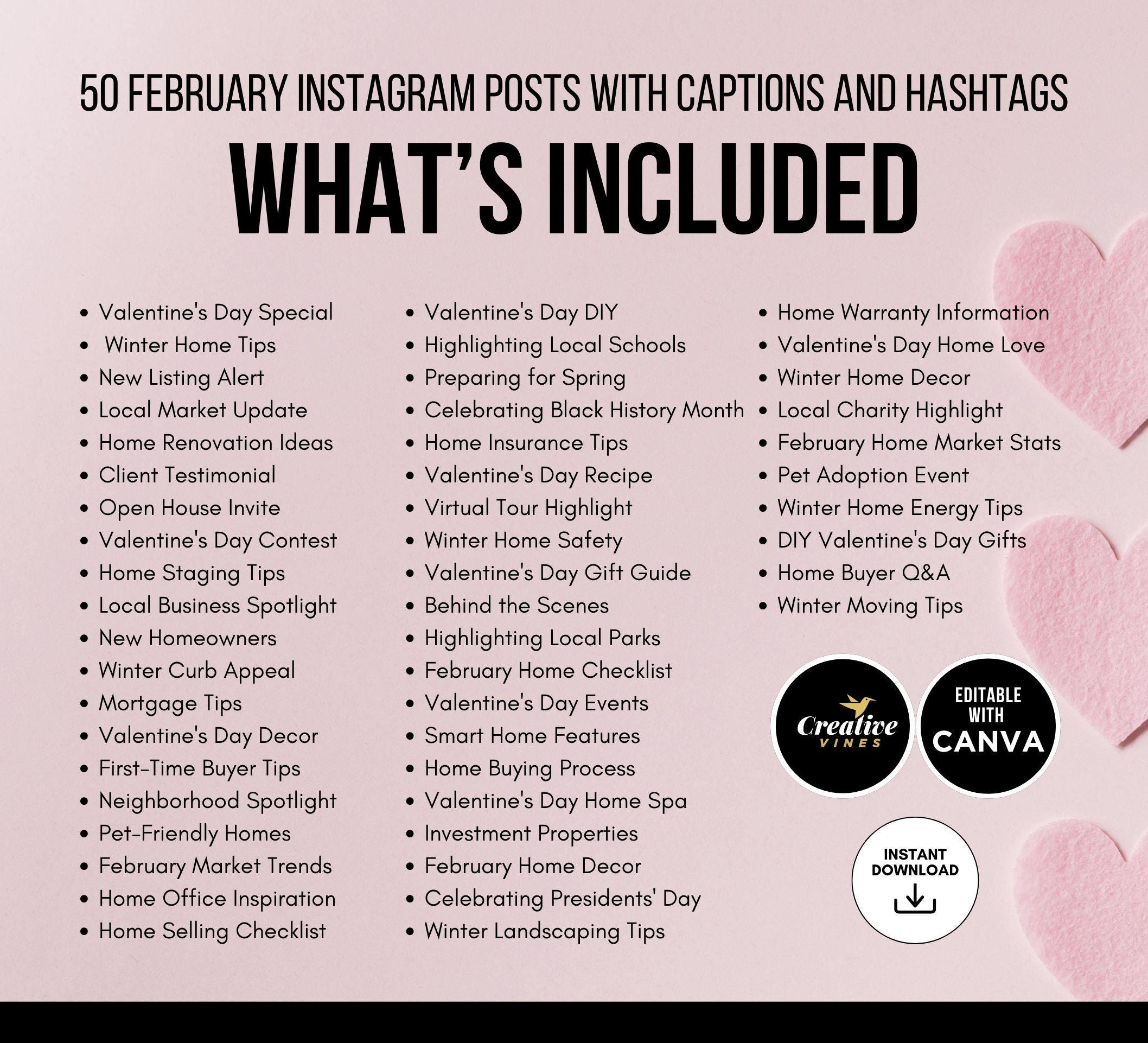 2026 February Real Estate Agent Social Media Posts With Captions and ...