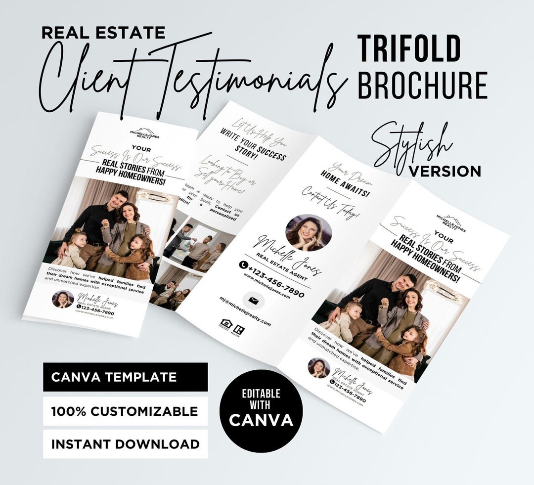 Real Estate Client Testimonials Brochure Real Estate Testimonial ...