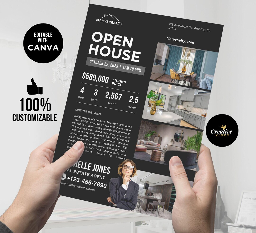 Modern Open House Flyer Open House Flyer Minimalist Real Estate Open ...