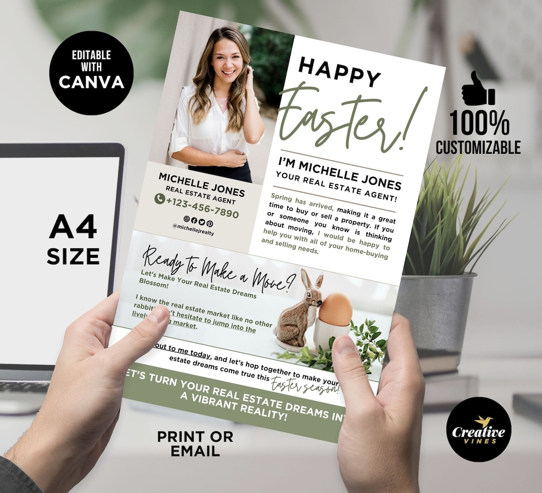 2026 Real Estate Happy Easter Real Estate Easter Marketing Neighborhood ...