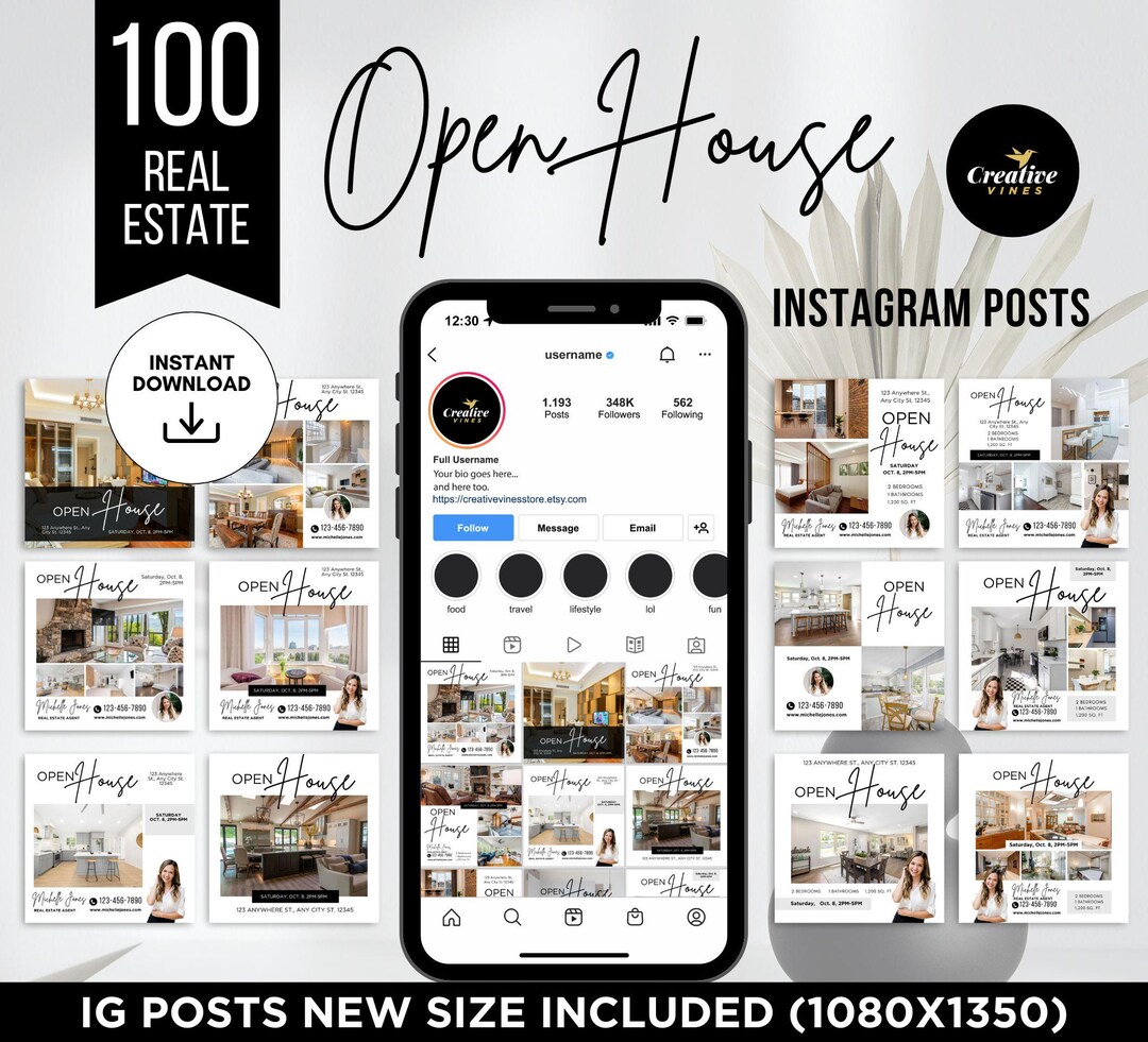 100 Open House Real Estate Instagram Posts Open House Social Media Post ...