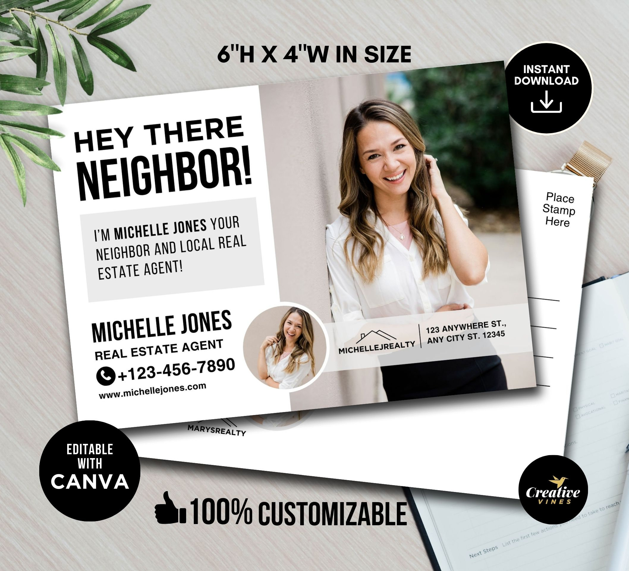 Real Estate Marketing, Hello Neighbor Postcard, Real Estate Postcard ...