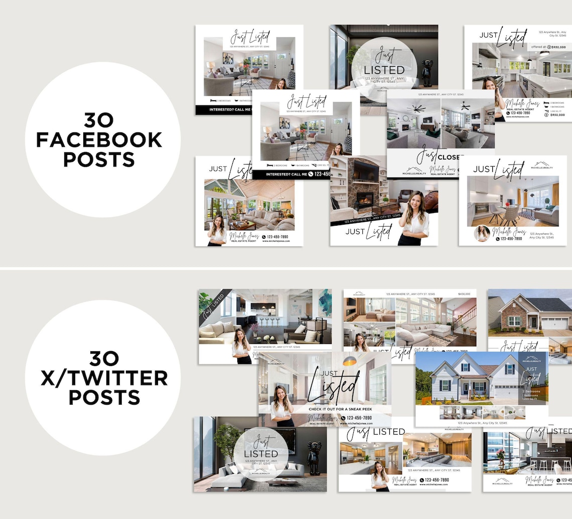 Just Listed Instagram Posts Social Media Bundle Just Listed Instagram ...
