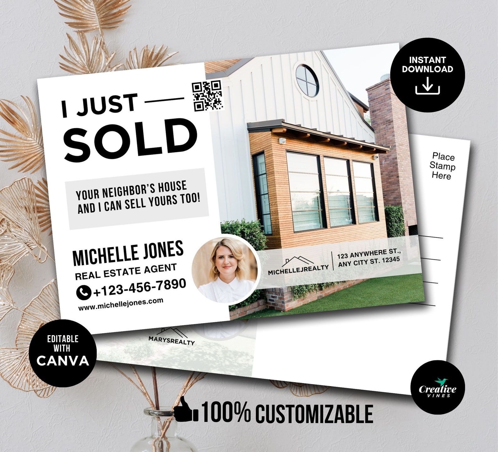 I Just Sold Your Neighbors House, Real Estate Just Sold Postcard, Real ...