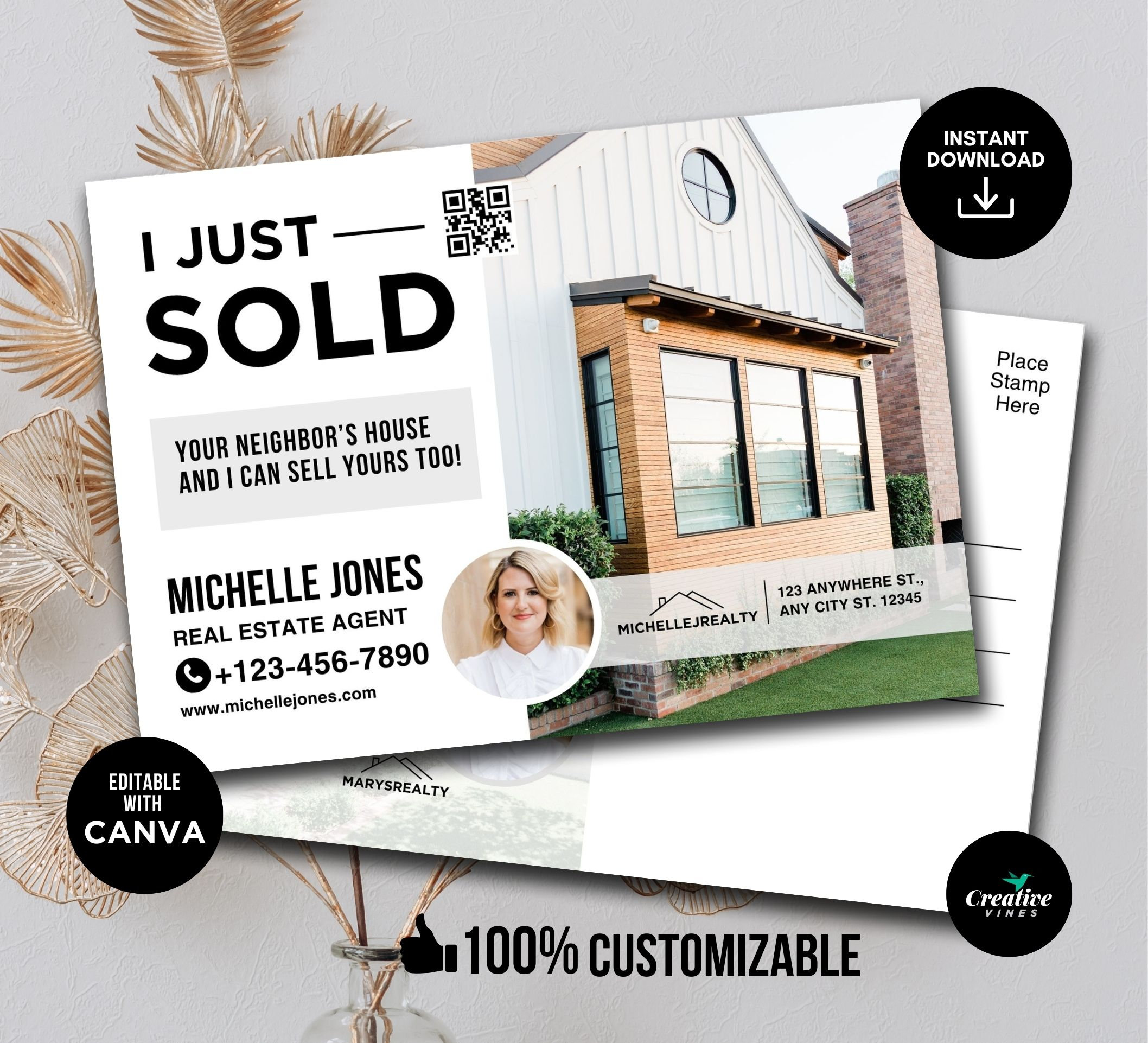 I Just Sold Your Neighbors House, Real Estate Just Sold Postcard, Real ...