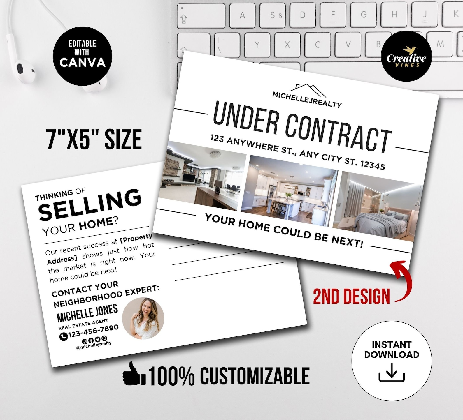 Under Contract Real Estate Postcard, Under Contract Postcard, Real ...