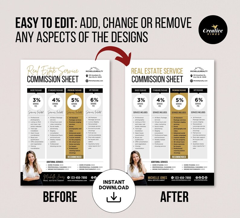 Real Estate Commission Template Real Estate Commission Sheet Real ...