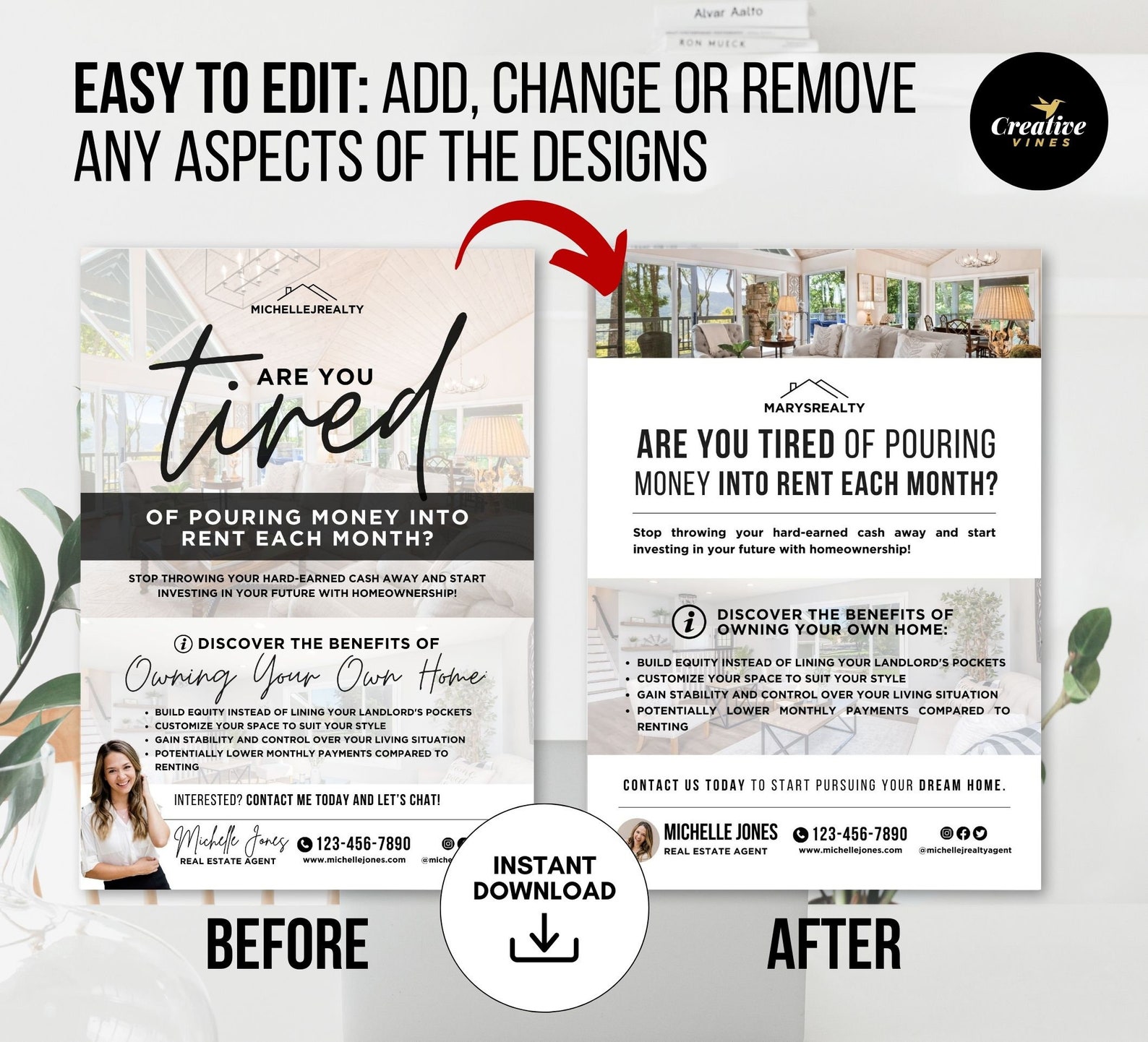 Tired of Renting Real Estate Flyer, Why Rent Flyer Template, Real ...