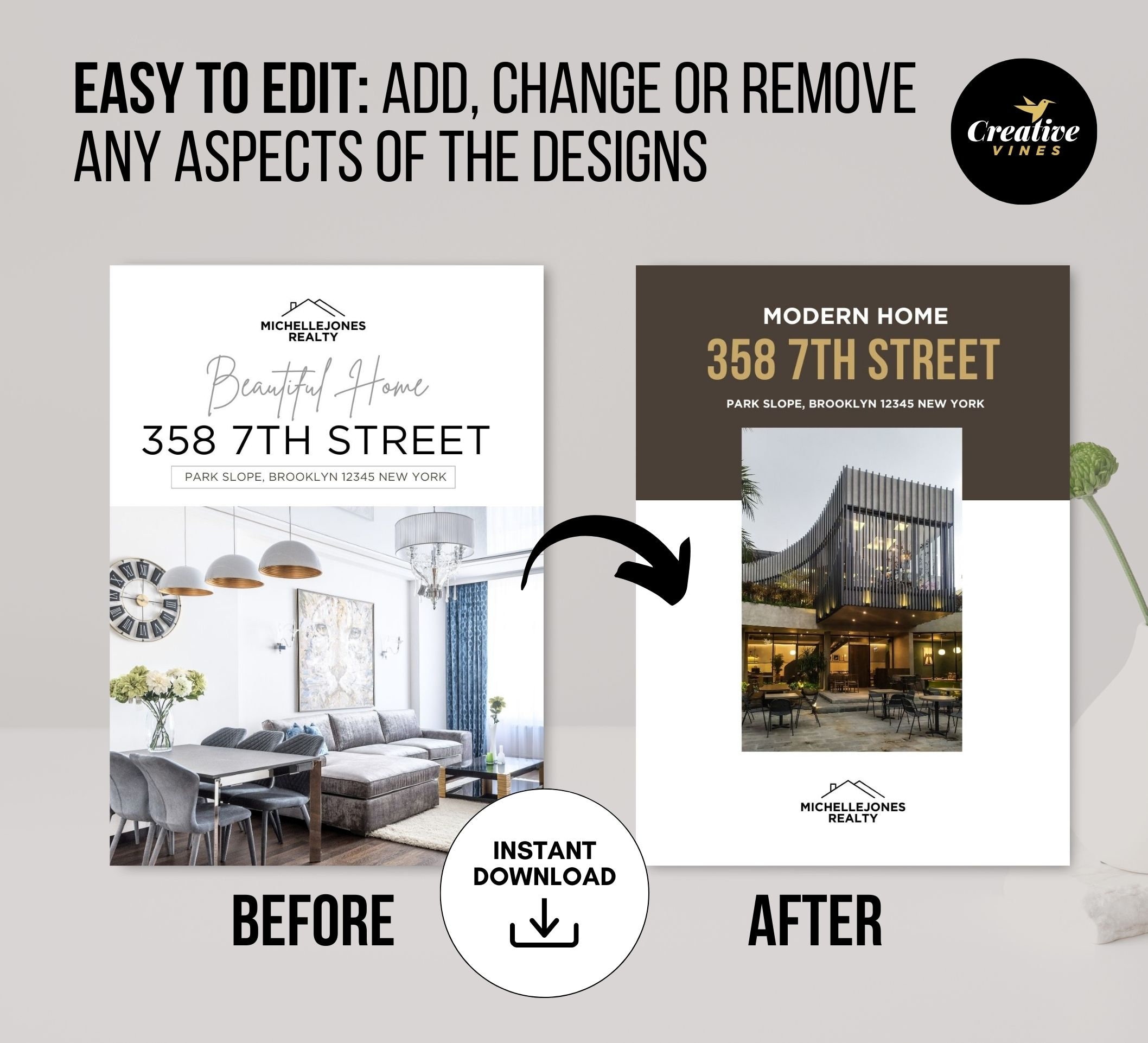 Luxury Real Estate Brochure, Real Estate Brochure, Half Fold Brochure ...