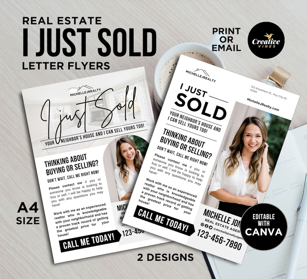 Just Sold Letter I Just Sold Your Neighbors House Flyer, Real Estate ...