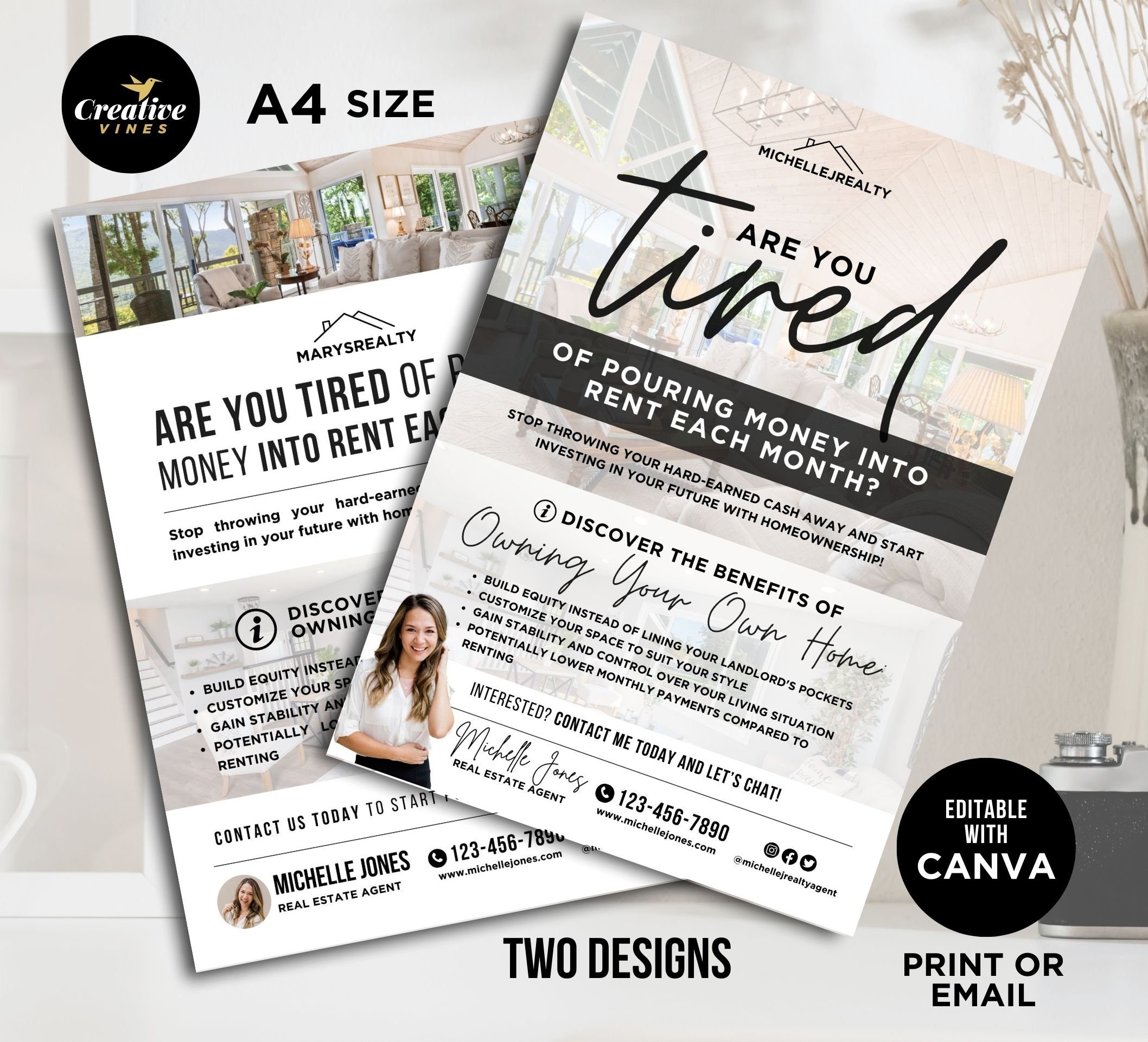 Tired of Renting Real Estate Flyer, Why Rent Flyer Template, Real ...