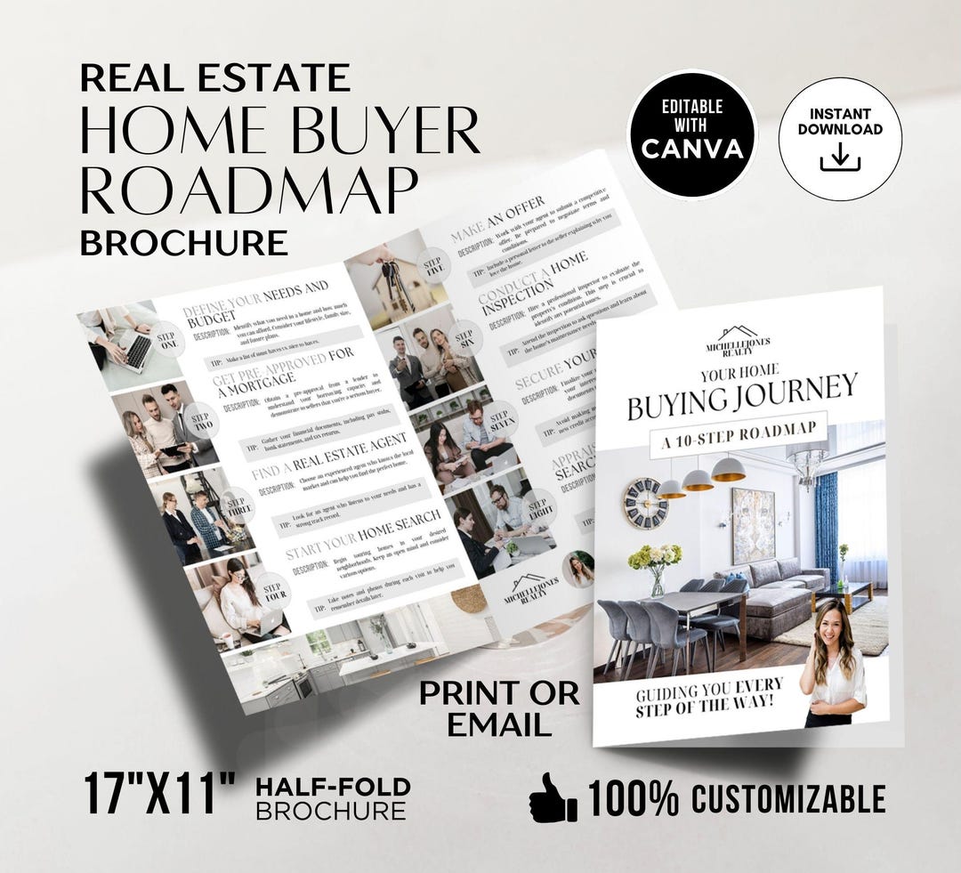 Real Estate Home Buyer Roadmap Brochure Home Buyer Roadmap Home Buyer ...