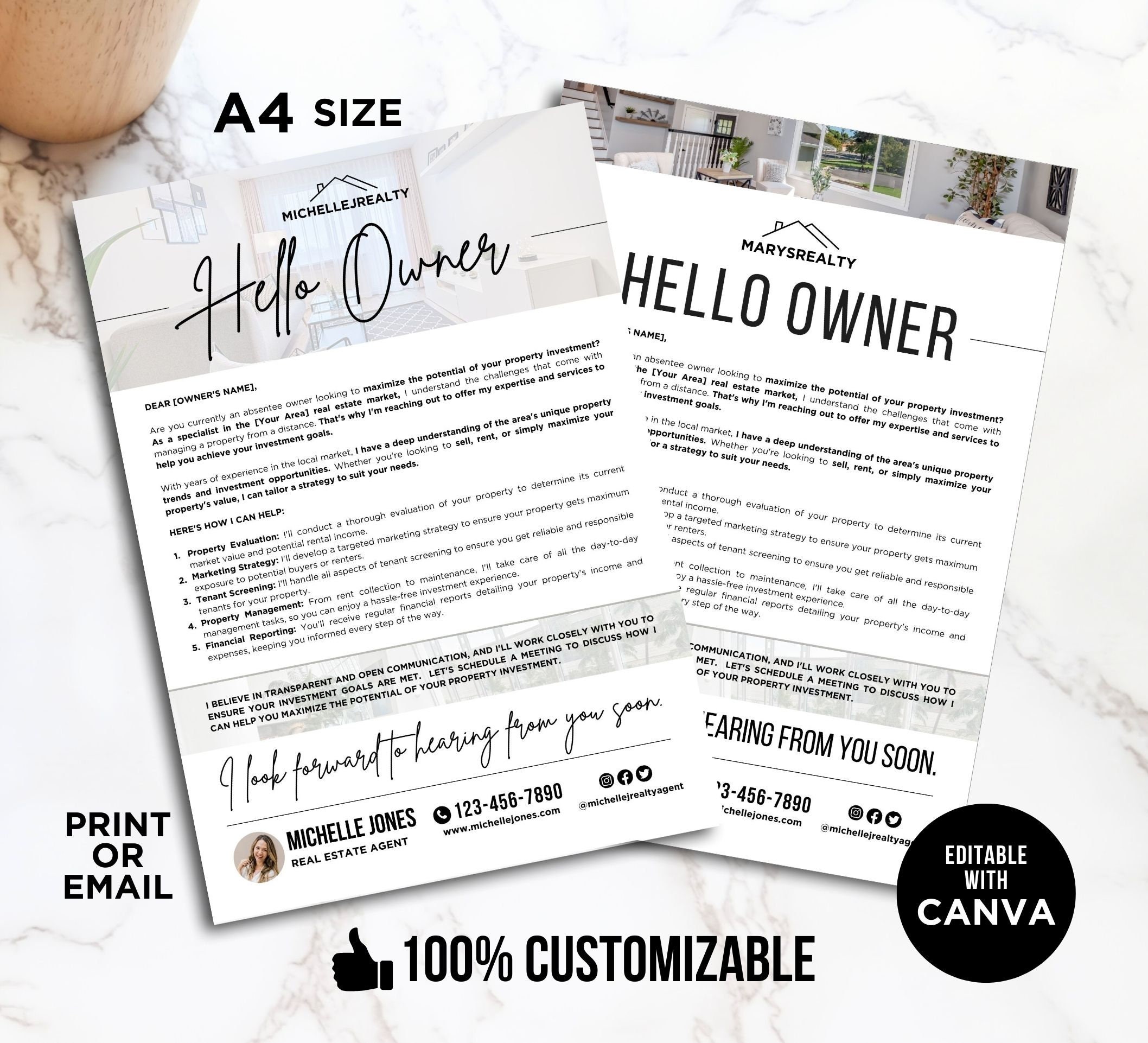 Absentee Letter Absentee Owner Letter Real Estate Letter Template Real ...