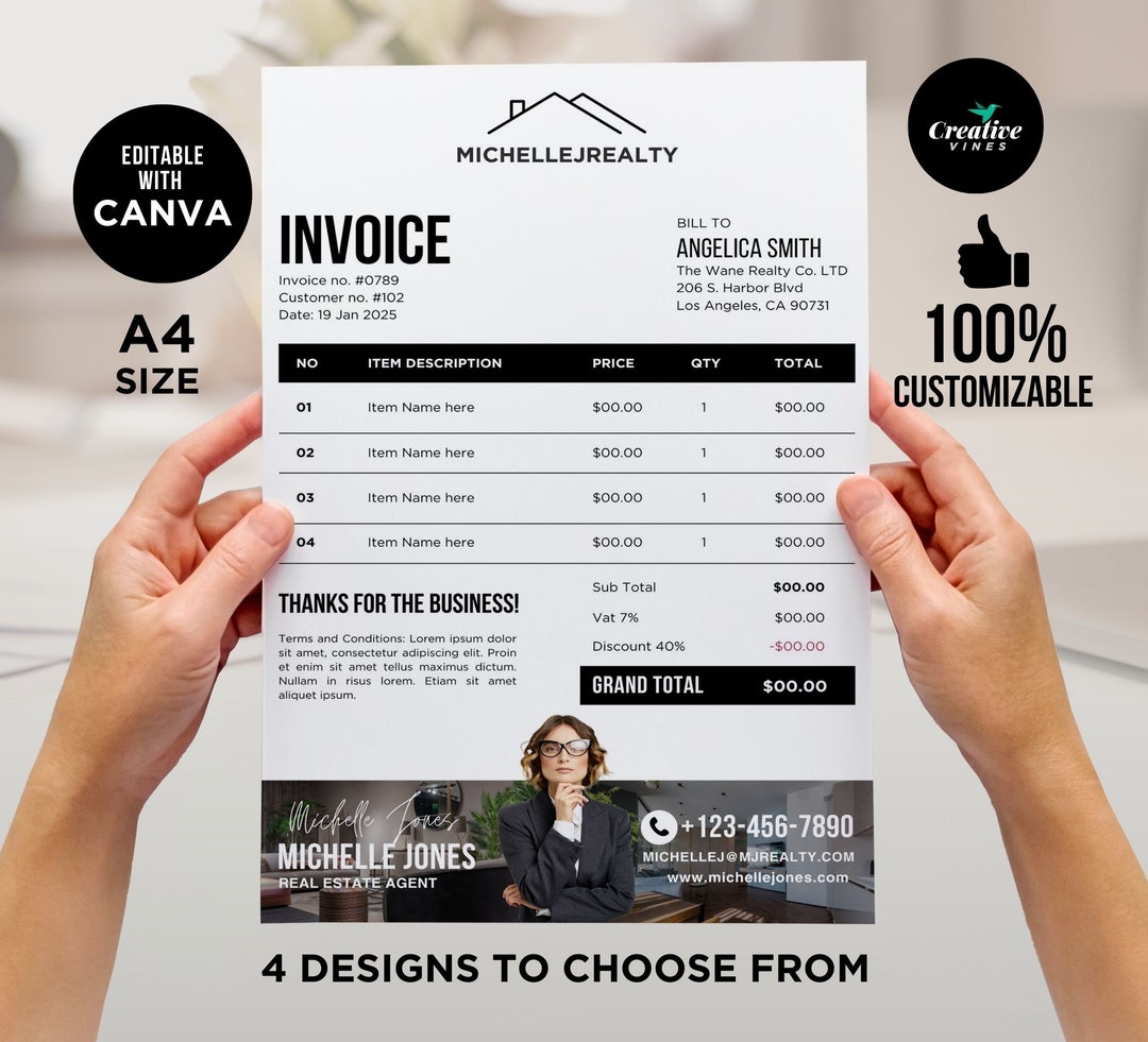 Editable Invoice Template Editable Business Template, Small Business ...