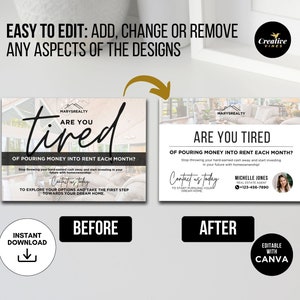 Tired of Renting Postcard, Real Estate Farming Postcard, Real Estate ...