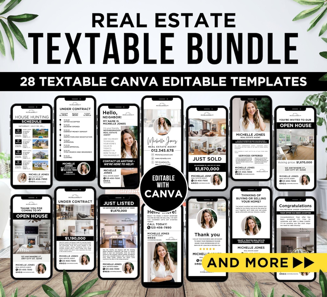 Real Estate Textable Bundle, Real Estate Marketing, Textable Client ...