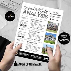 Real Estate CMA Flyer Comparative Market Analysis Flyer CMA Packet Real ...