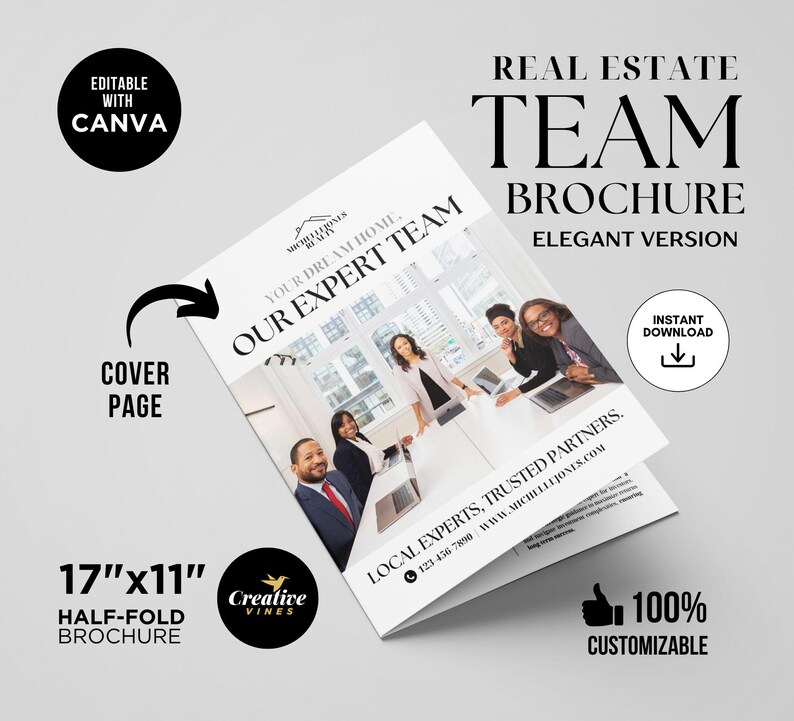 Real Estate Team Brochure Template Agent Bio Brochure Template Luxury ...