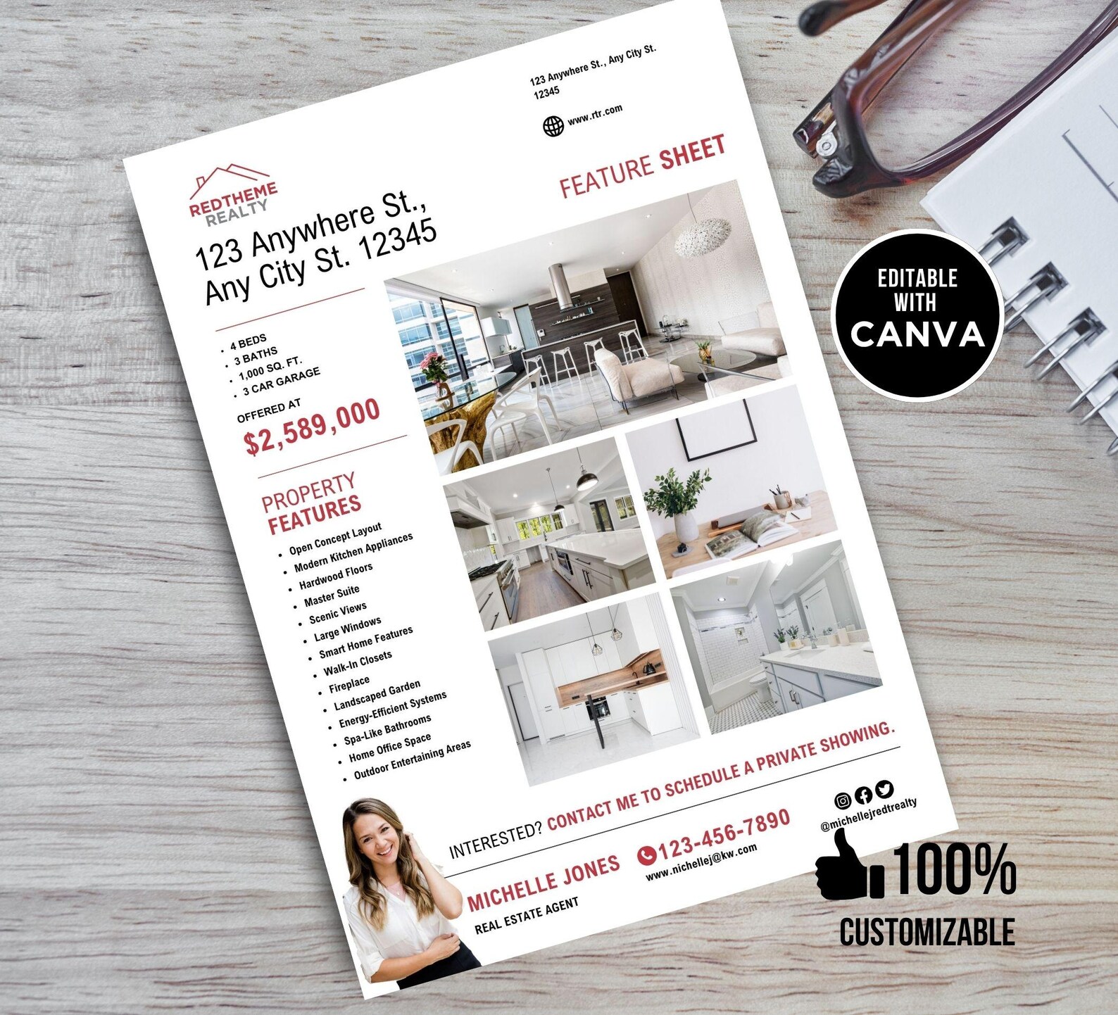 KW Keller Williams Home Feature Sheet Flyer Home Feature Sheet, for ...