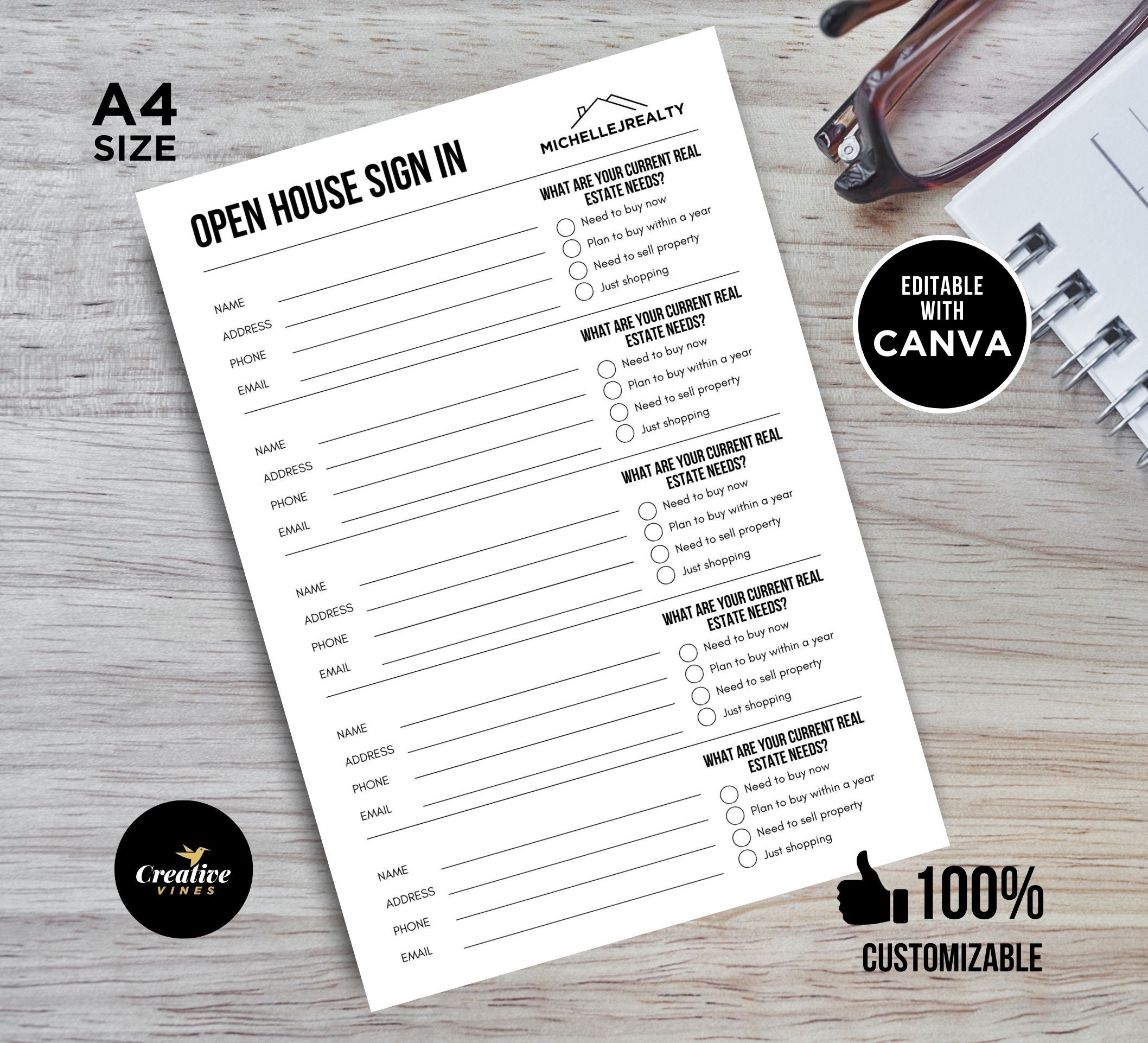 Open House Sign in Sheet Welcome Sign Open House Flyer Realtor Open ...