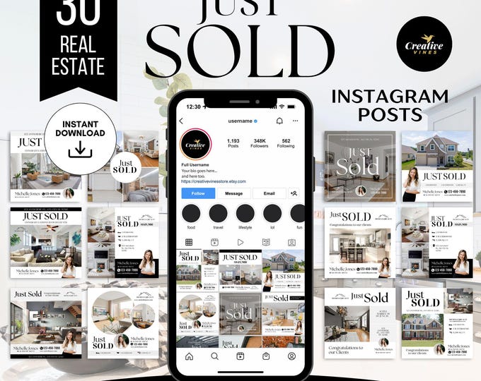 20 Just Sold Realtor Instagram Posts, Real Estate Instagram Posts, Just ...