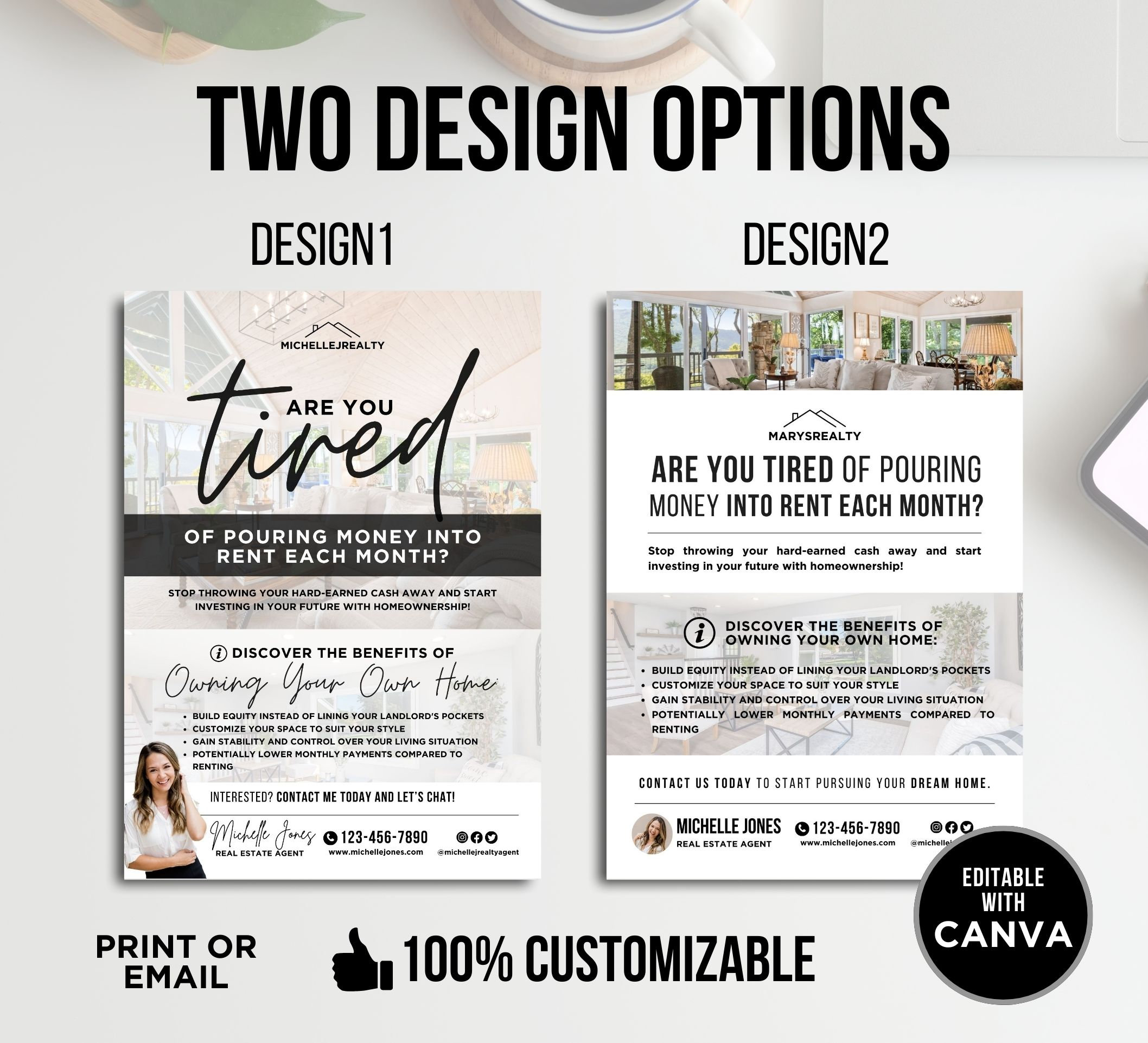 Tired of Renting Real Estate Flyer, Why Rent Flyer Template, Real ...