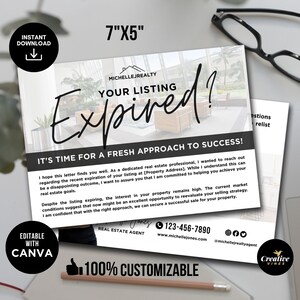 Expired Listing Postcard, Listing Expired, Real Estate Marketing, Real ...