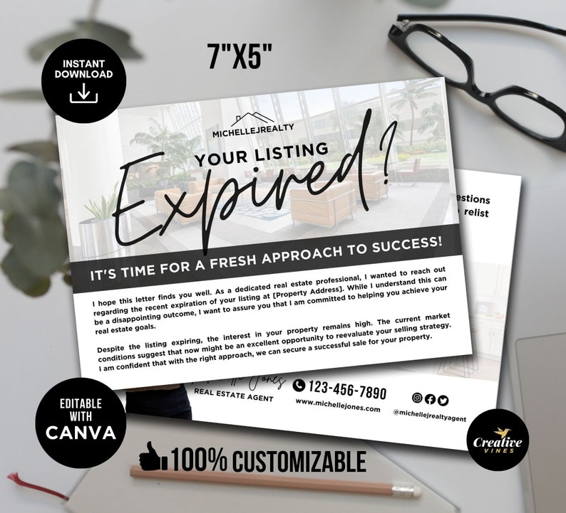 Expired Listing Postcard, Listing Expired, Real Estate Marketing, Real ...