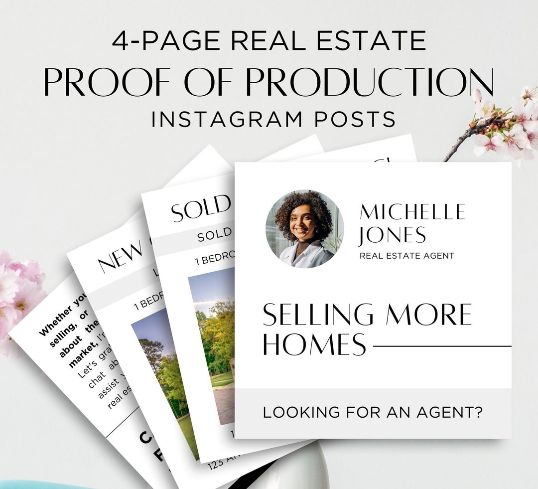 Proof of Production Instagram Posts for Real Estate Agent, Listing ...