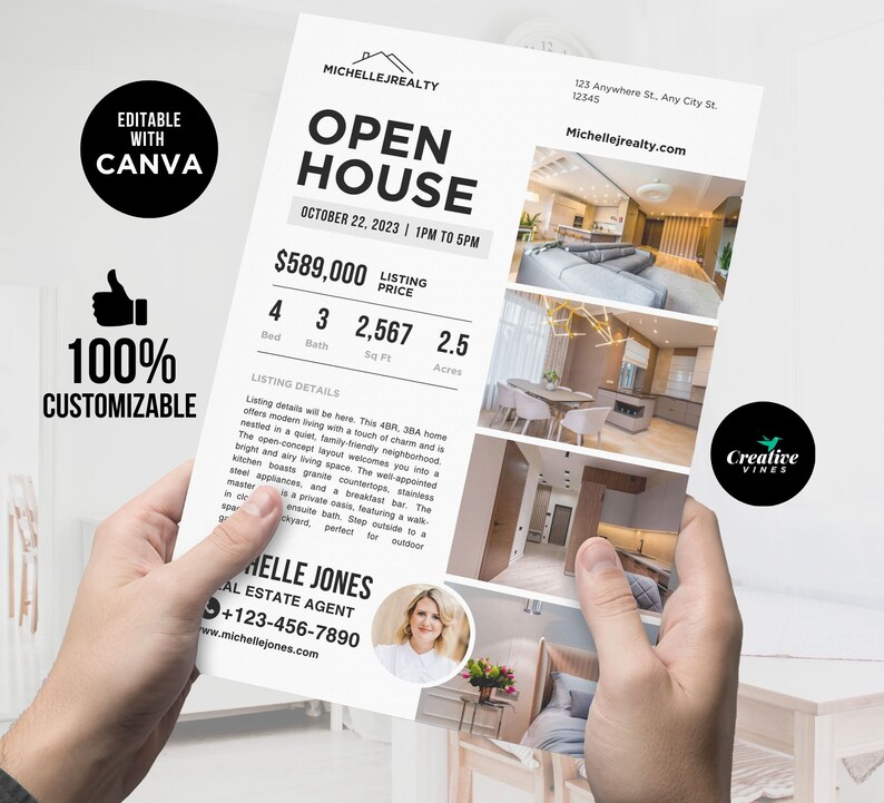 Real Estate Open House Flyer | Open House Flyer | Real Estate Marketing ...
