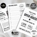 Open House Sign in Sheet Welcome Sign Open House Flyer Realtor Open ...